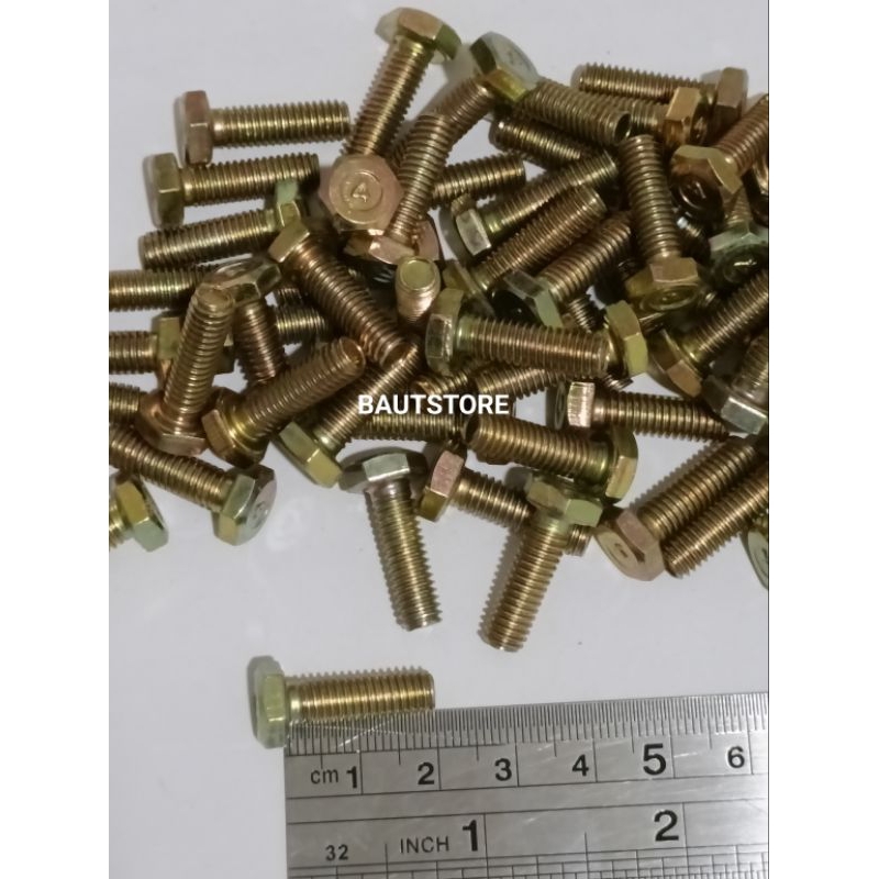 Yellow/bmk Nut Bolts - 10/M6 x 2cm Bolts (Pack of 25pcs) | Shopee Malaysia