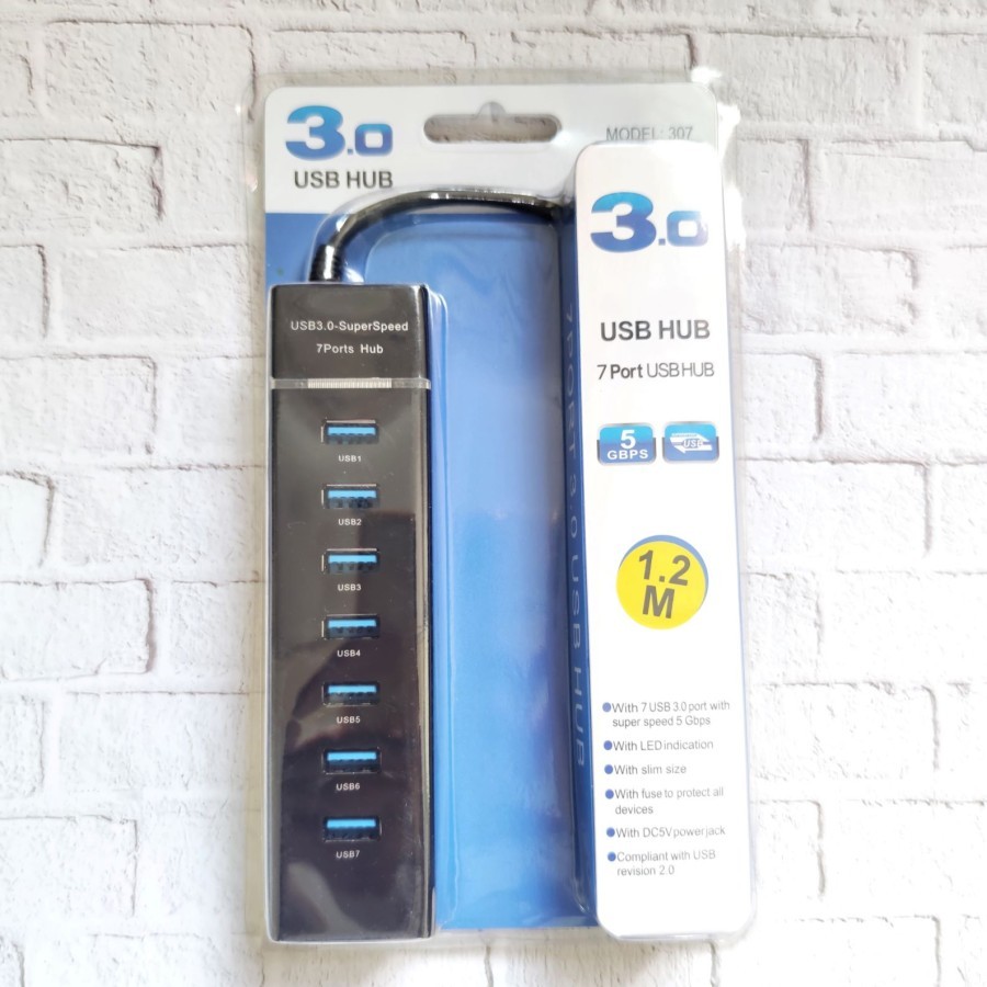 Usb HUB 3.0 7 PORT CABLE LENGTH 1.2 METER SUPER SPEED 1.2M | Shopee ...