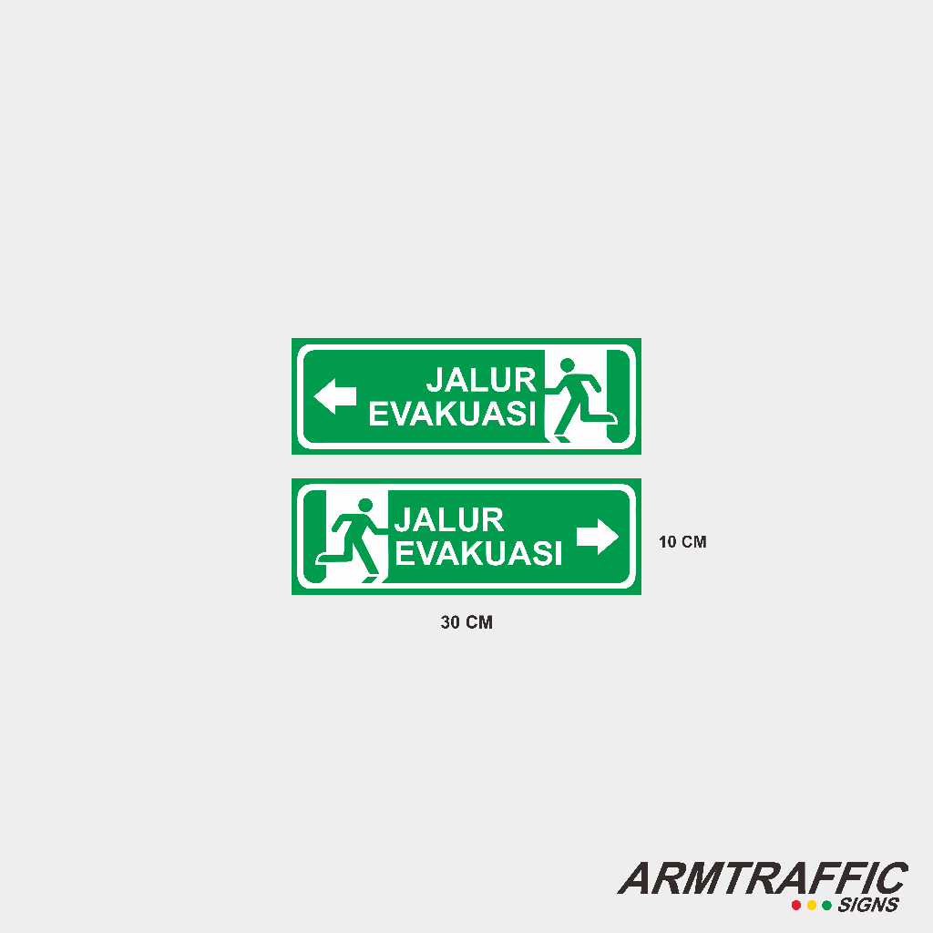 Rambu RAMBU / SIGN EVACUATION PATH 10 X 30 CM | Shopee Malaysia