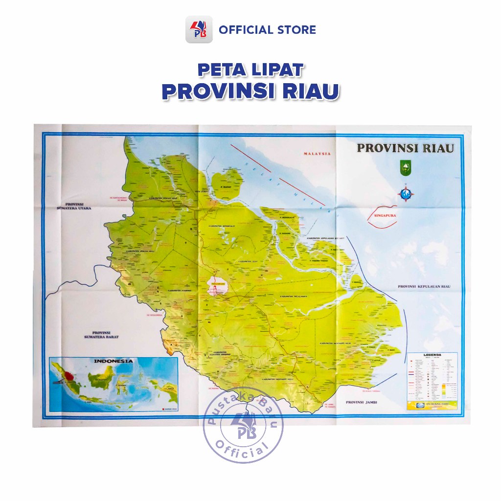 Map Of Riau Province/Map Of Folding Sheet Of Riau Province | Shopee ...