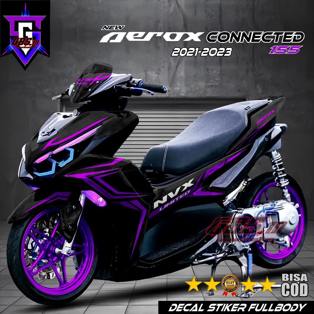 PUTIH Pay On The Spot sticker decal all New Aerox Connected 2021 2022 ...