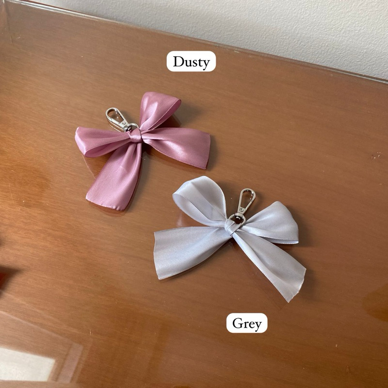 GANTUNGAN Bow Ribbon Keychain bag charm - Coquette Ribbon Keychain ...