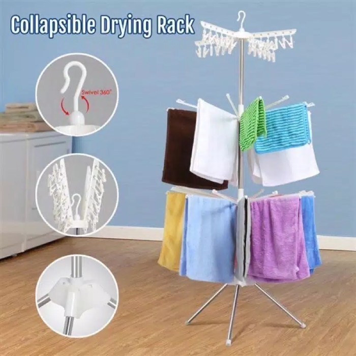 GANTUNGAN BEST SELLER!! Clothesline Tower drying rack for babies and ...