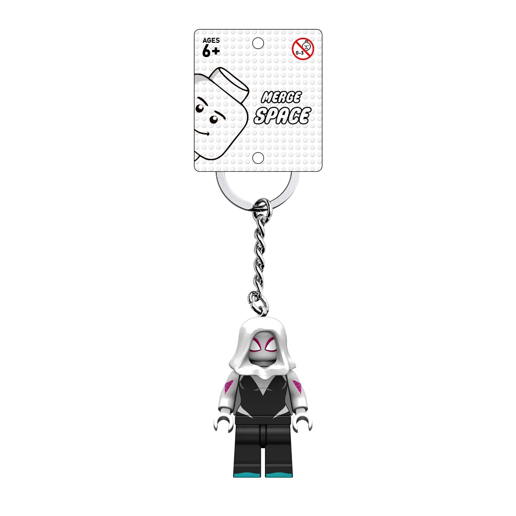 GANTUNGAN Merge LEGO Minifigure Gwen Stacy Keychain - Spiderman Across ...