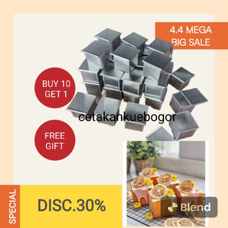 5x5 croissant cube Pan+Lid/cube Bread Mold Thick And Quality Aluminum ...