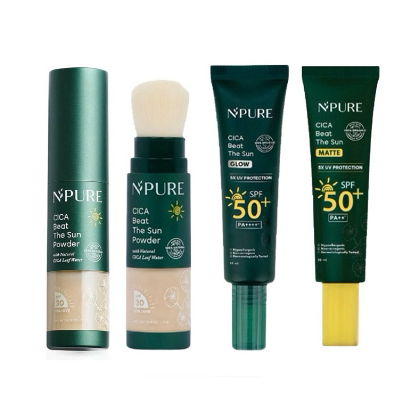 Npure Beat The Sun Spf 50+ PA++++Cream (Glow & Matte) & Powder | Shopee ...