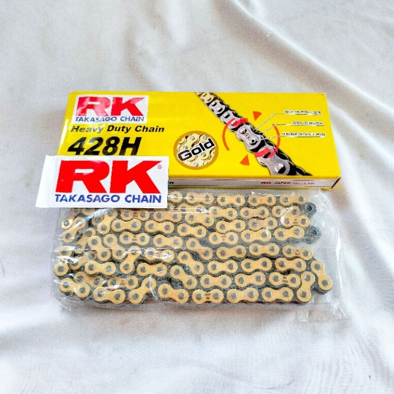Rk Takasago Motorcycle Chain Size 128/140 Heavy Duty Gold Color RK Takasago Racing Chain ...