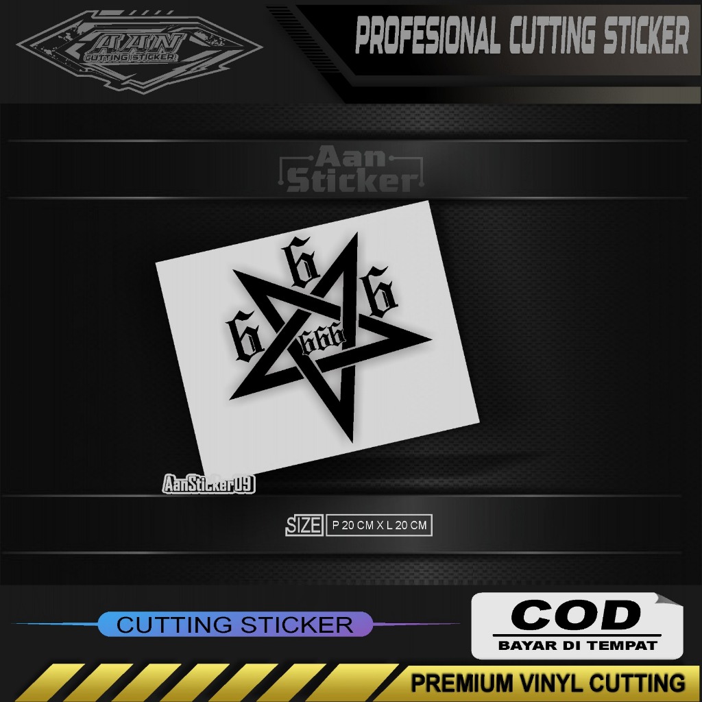Sticker Cutting Star 666 | Sticker 666 | Motorcycle Sticker Car Sticker ...