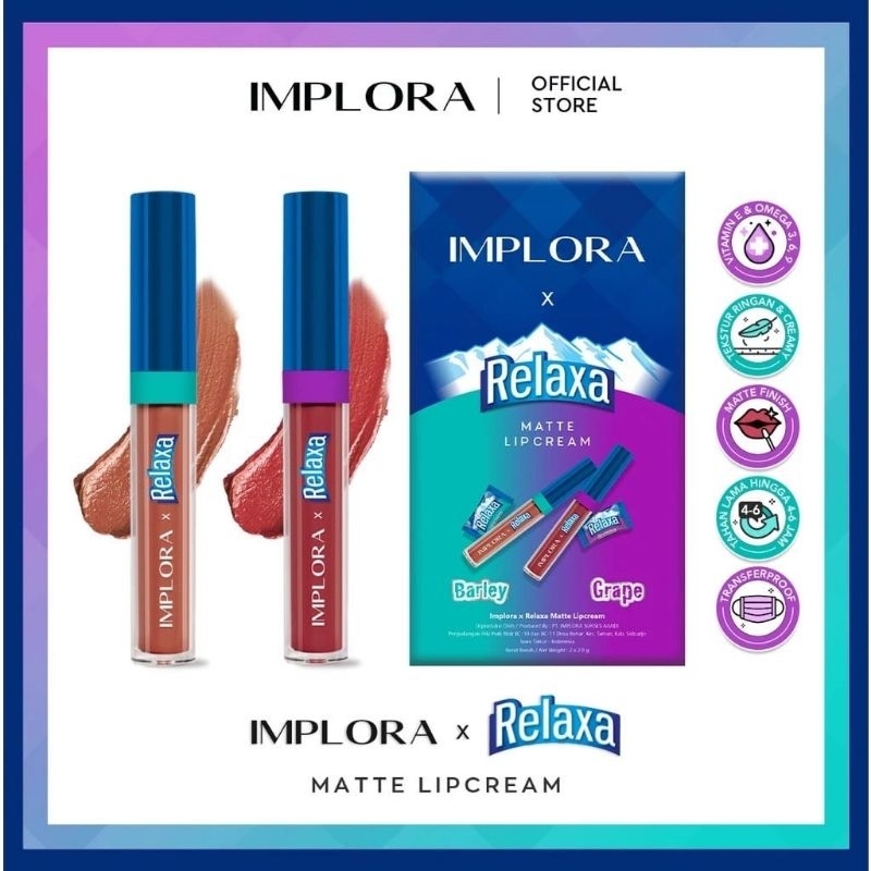 Implora X RELAXA LIMITED EDITION LIPMATE LIPCREAM | Shopee Malaysia