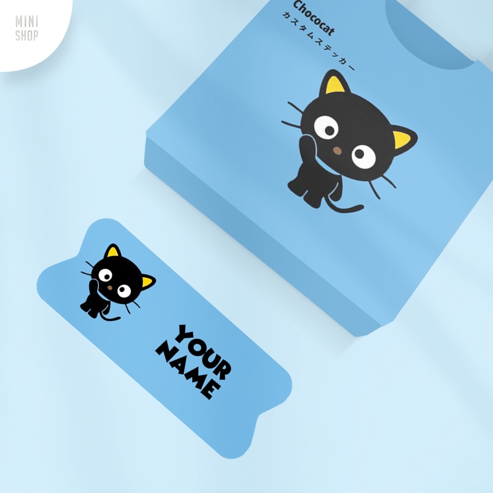Sanrio Chococat Custom Waterproof Name Sticker (Choco Cat) | Shopee ...