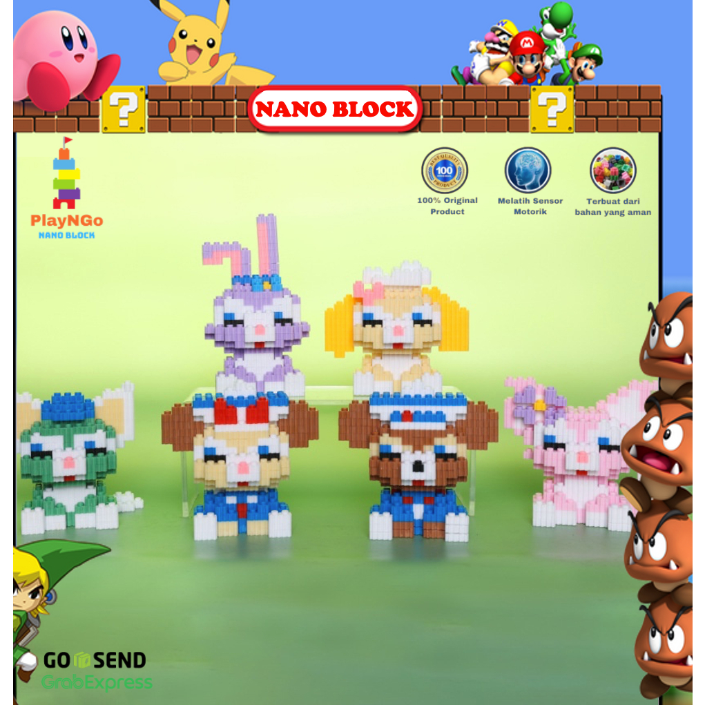 Original Nano Blocks Little Cat/Stella lou 3D Model, Stacking Block ...