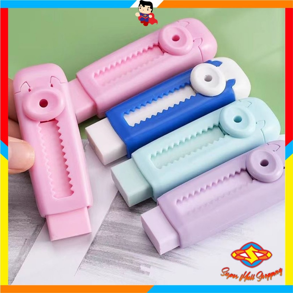 Sms Pastel Color Push Pencil Eraser Cute Mechanical Eraser Push & Pull ...