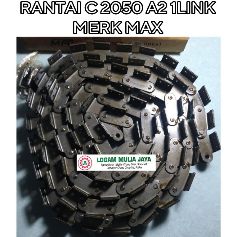 Double PITCH CHAIN EAR ROLLER CHAIN C 2050 A2 1LINK BRAND MAX C2050 A2 ...