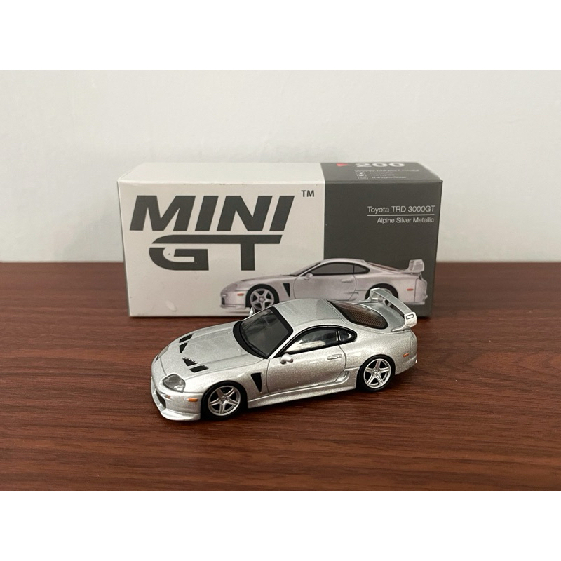 Mini GT Toyota Supra TRD 3000GT Alpine Silver Metallic Gluetack Rims ...
