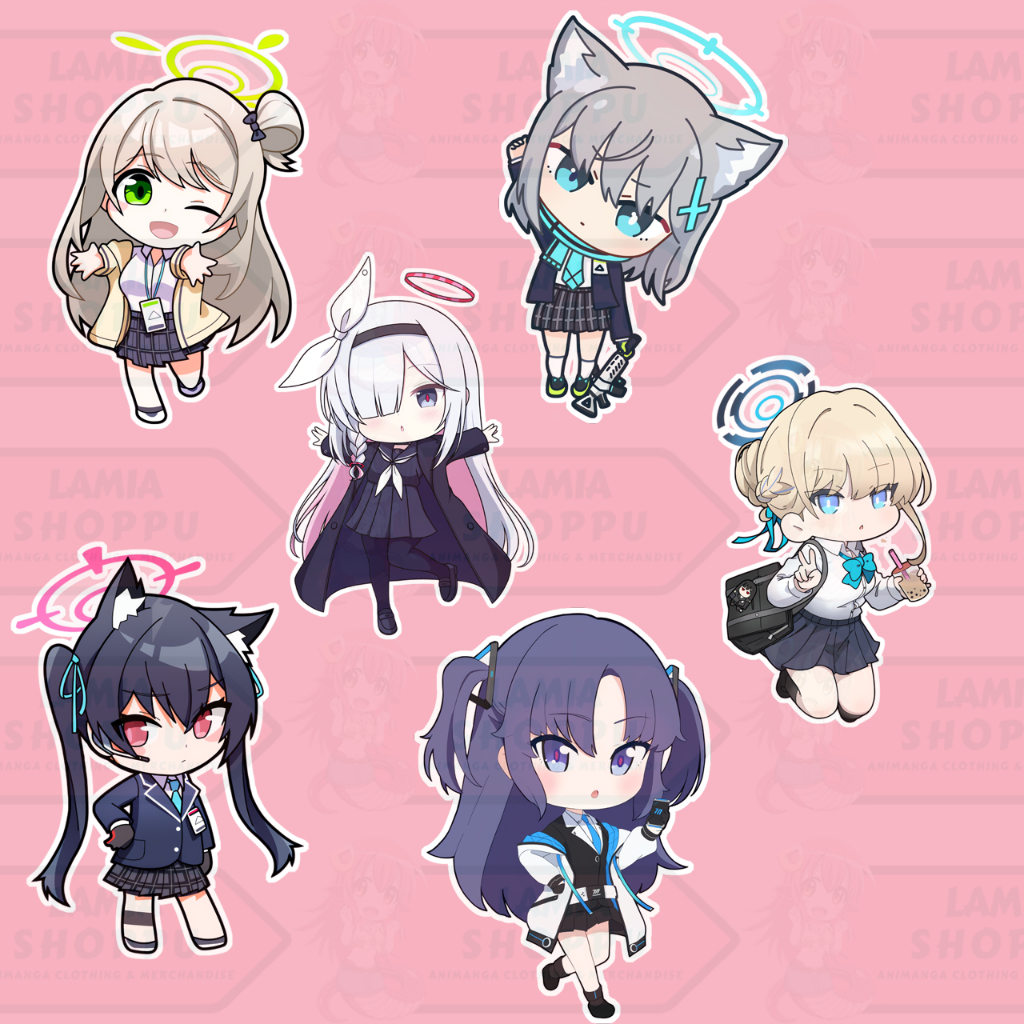 Blue Archive v2 Sticker | Blue Archive Chibi Game Anime Sticker ...