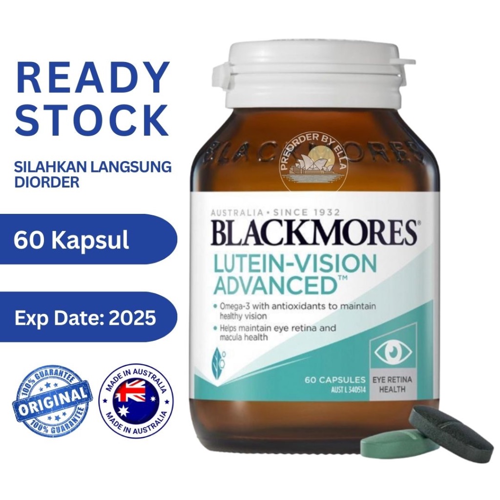 MATA Blackmores Lutein Vision Advanced 60 Capsules (vitamin retina Macula Eyes) | Shopee Malaysia