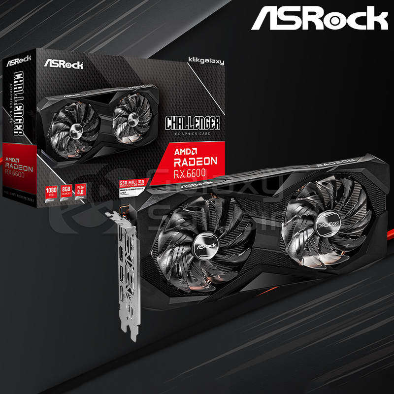 Asrock Radeon RX 6600 CHALLENGER D 8GB GDDR6 - VGA RX6600 DDR6 | Shopee ...