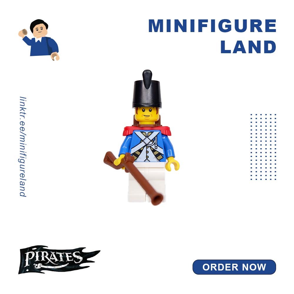Lego Pirates - Imperial Soldier IV - Male, Reddish Brown Sideburns ...