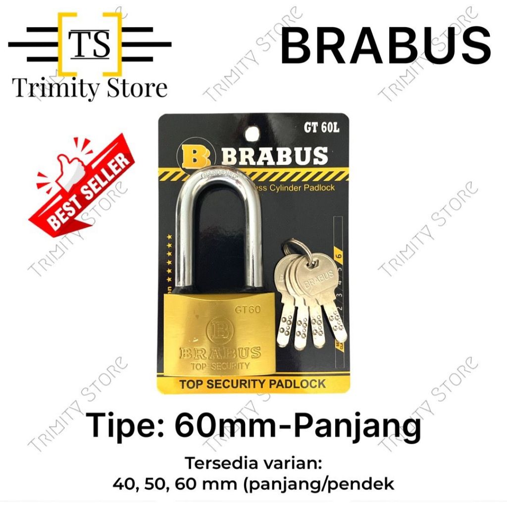 Brass Door Fence Padlock High Quality 60mm Brabus Brand Computer Lock ...