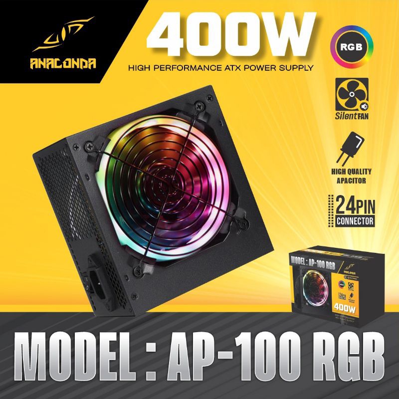 Anaconda POWER SUPPLY 400WATT AP-100 RGB | Shopee Malaysia