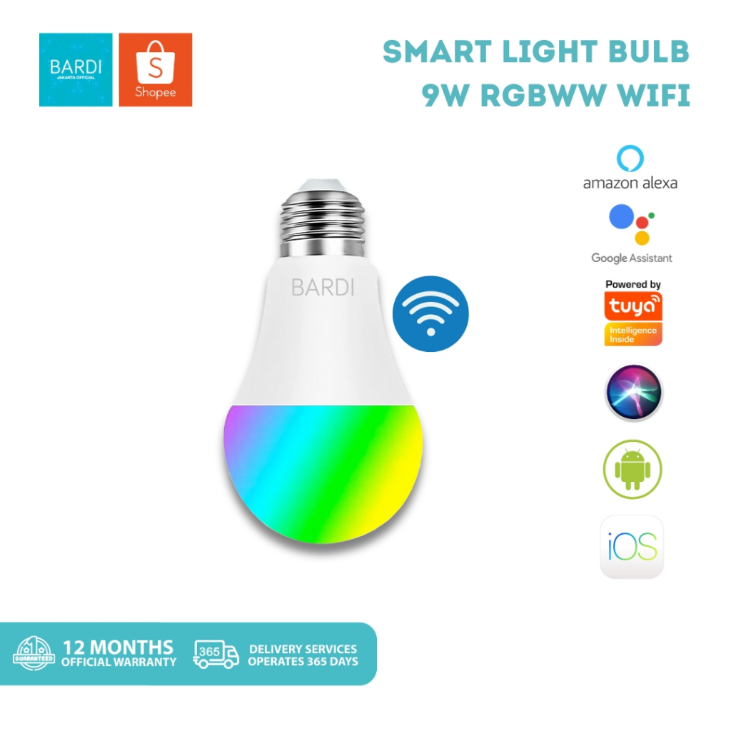 Bardi Smart WW RGB Lamp 9W 9 Watt LED Light Bulb Smart Lamp Smart Bulb ...