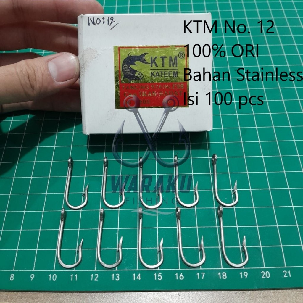 Ktm Kateem Stainless Fishing Hook With Fish Stamp Sadat 2335/fisherman ...