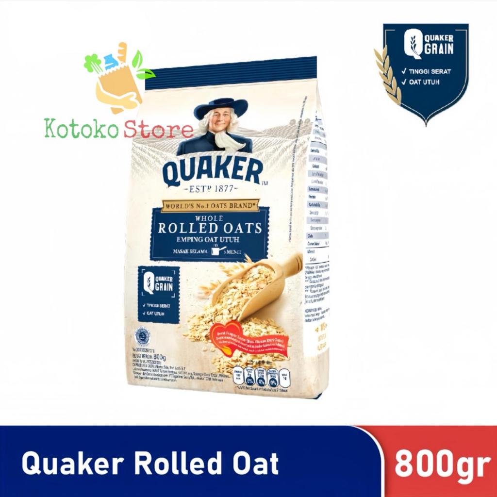 Quaker Rolled Oats/Whole Oat Oatmeal/Quaker Whole Rolled Oatmeal 800gr ...