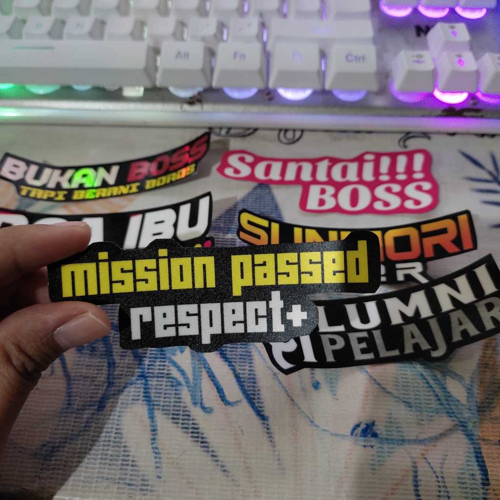 Racing stickers - mother's prayers - student aluminum - mission passed ...
