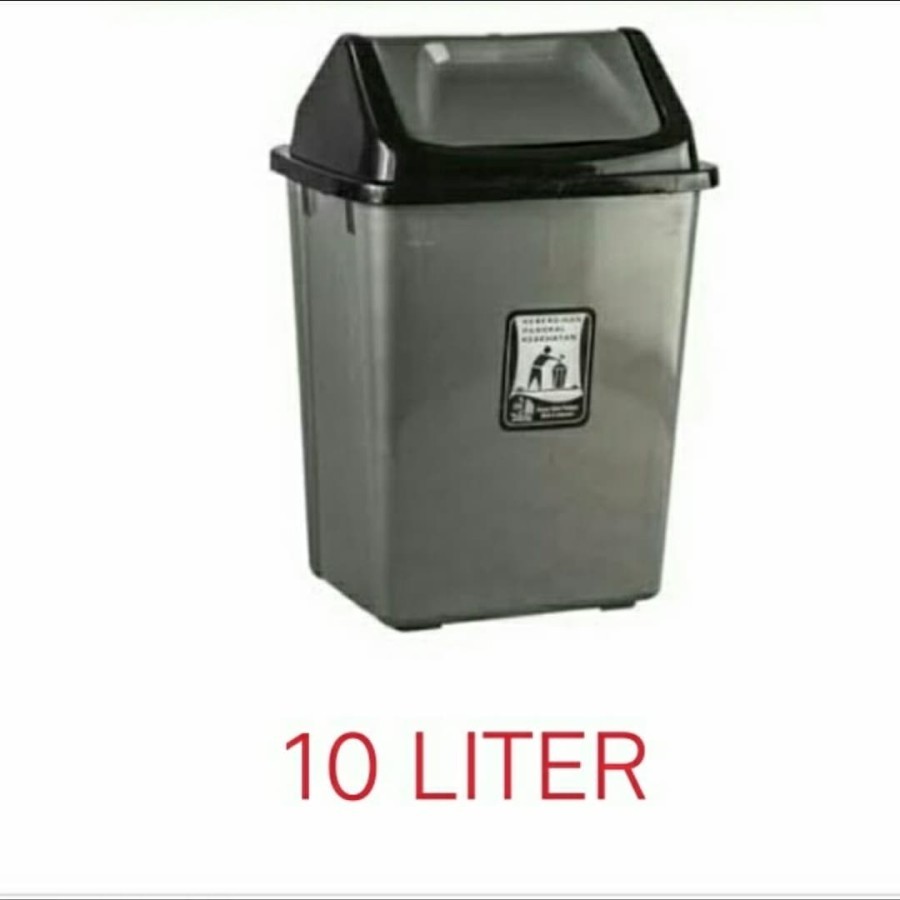 10 Liter Shake Lid Plastic Trash Can | Shopee Malaysia