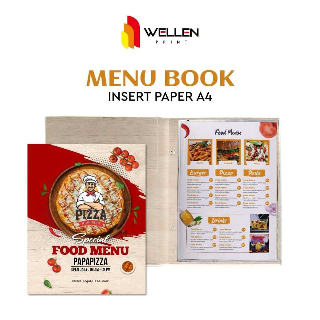 WELLEN PRINT – Print Menu Book Insert Paper A4 Custom / Print ...