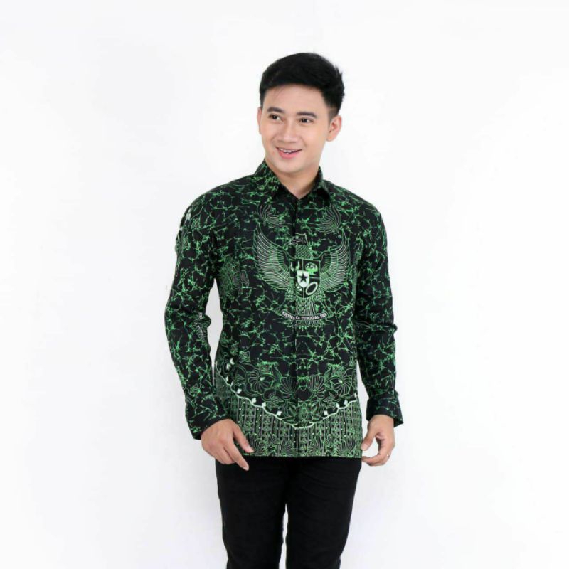 KATUN KEMEJA Garuda batik Shirt Indonesian State Symbol Fine Cotton ...
