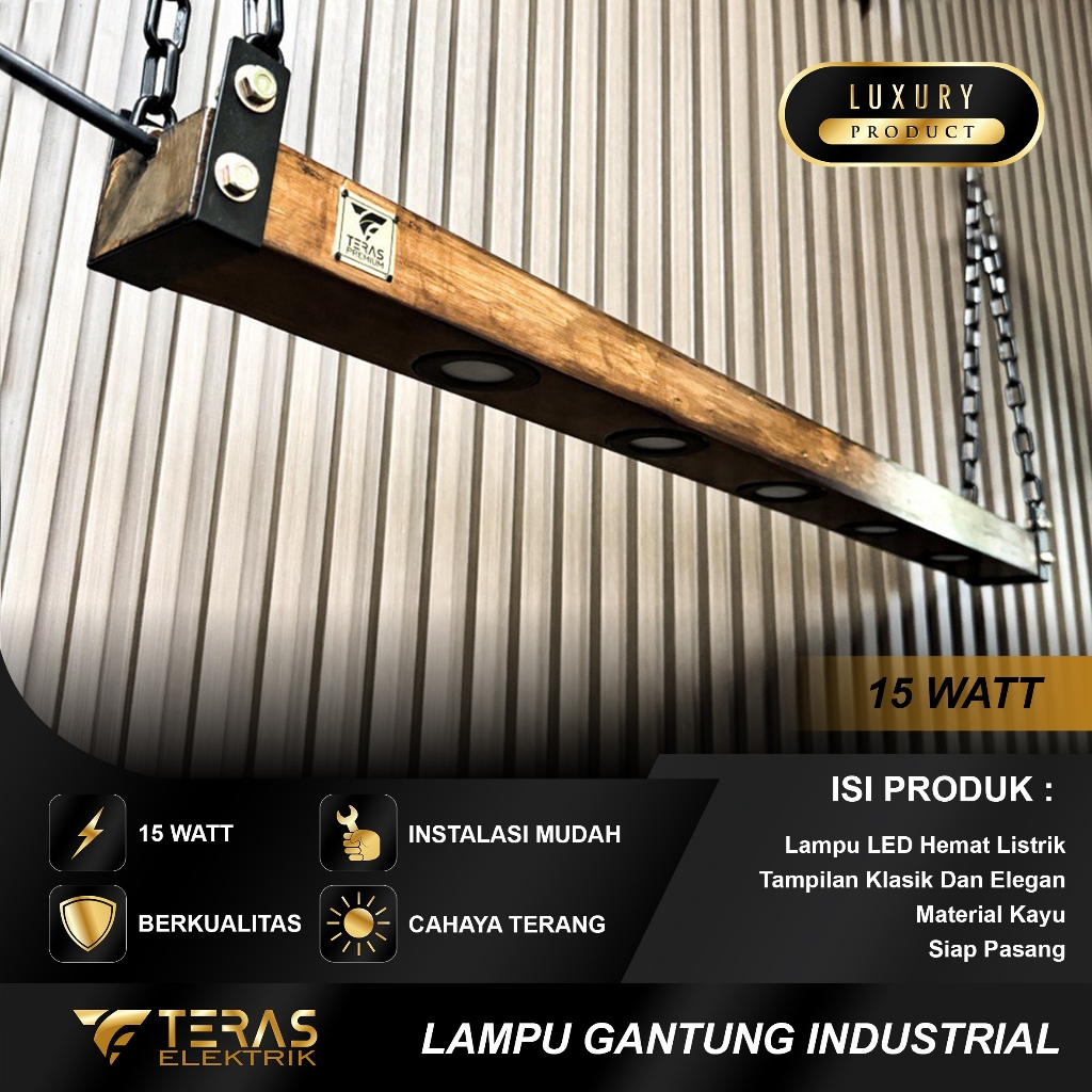 Industrial Wooden Light Aesthetic Chandelier Classic Terrace Mini Bar ...