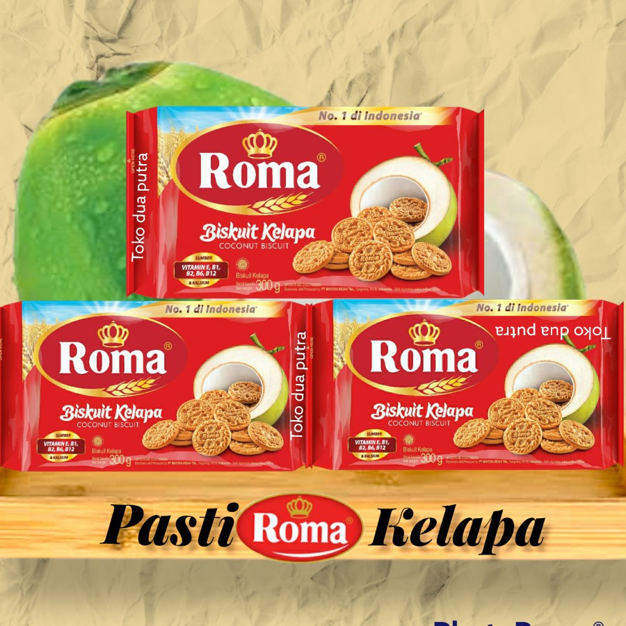 Roma coconut Roma coconut biscuits Roma 300 gr X 3 pack (coconut ...