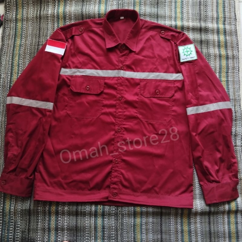 Work Uniform Tops Wearpack Project PDH Safety MAROON | Shopee Malaysia