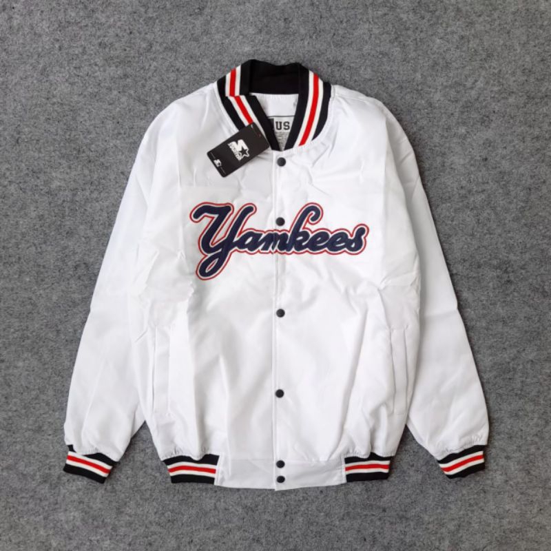 PUTIH Varsity JACKET BASEBALL MLB NY YANKEES White PREMIUM FULL TAG ...