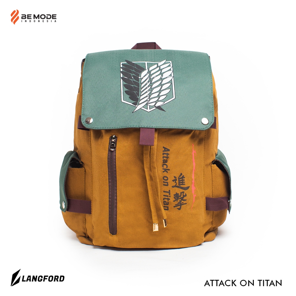 Anime Attack On Titan AOT Backpack - Langford Laptop | Shopee Malaysia