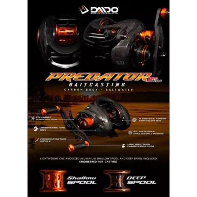 Reel Bc Daido Predator Pro Series 200L | Shopee Malaysia