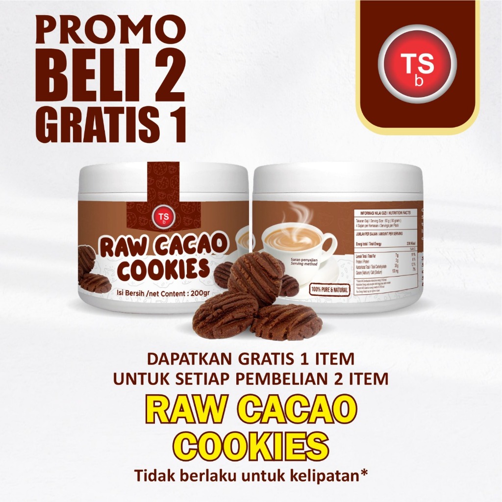 Buy 2 GET 1 FREE Tsb Raw Cacao Cookies Premium Chocolate / Chocolate ...