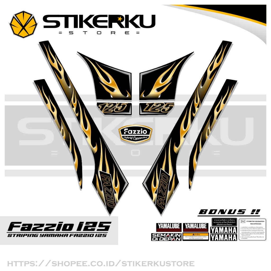 Striping FAZZIO/STICKER FAZZIO/MOTIF 19/FAZIO/125/FAZZIO STICKER ...