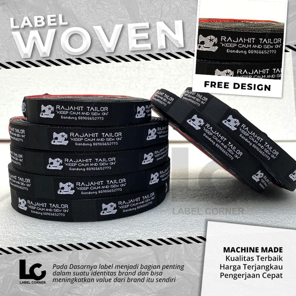 Premium Woven Damask Labels Custom Shirt Labels Brand Name Units ...