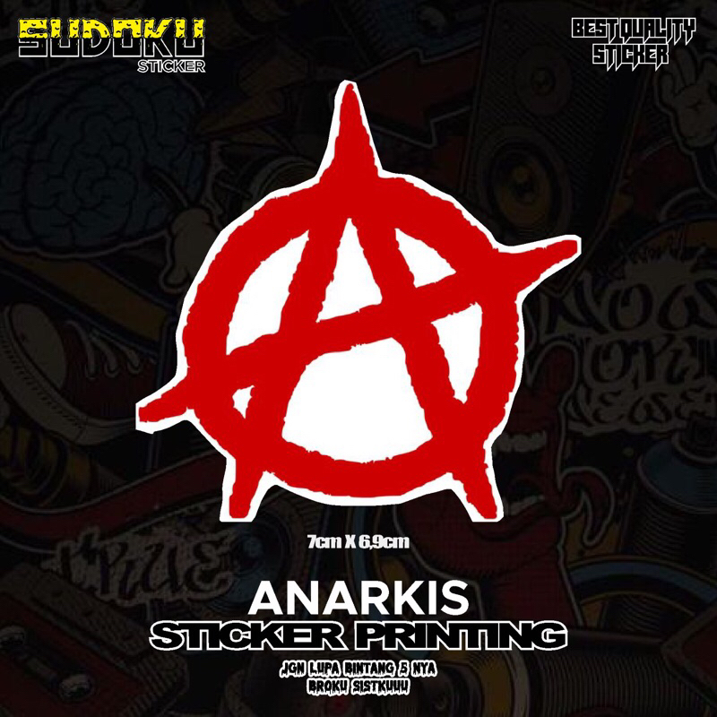 Cool VIRAL Anarchy LOGO PRINTING STICKER/Anarchy LOGO STICKER|Glass ...
