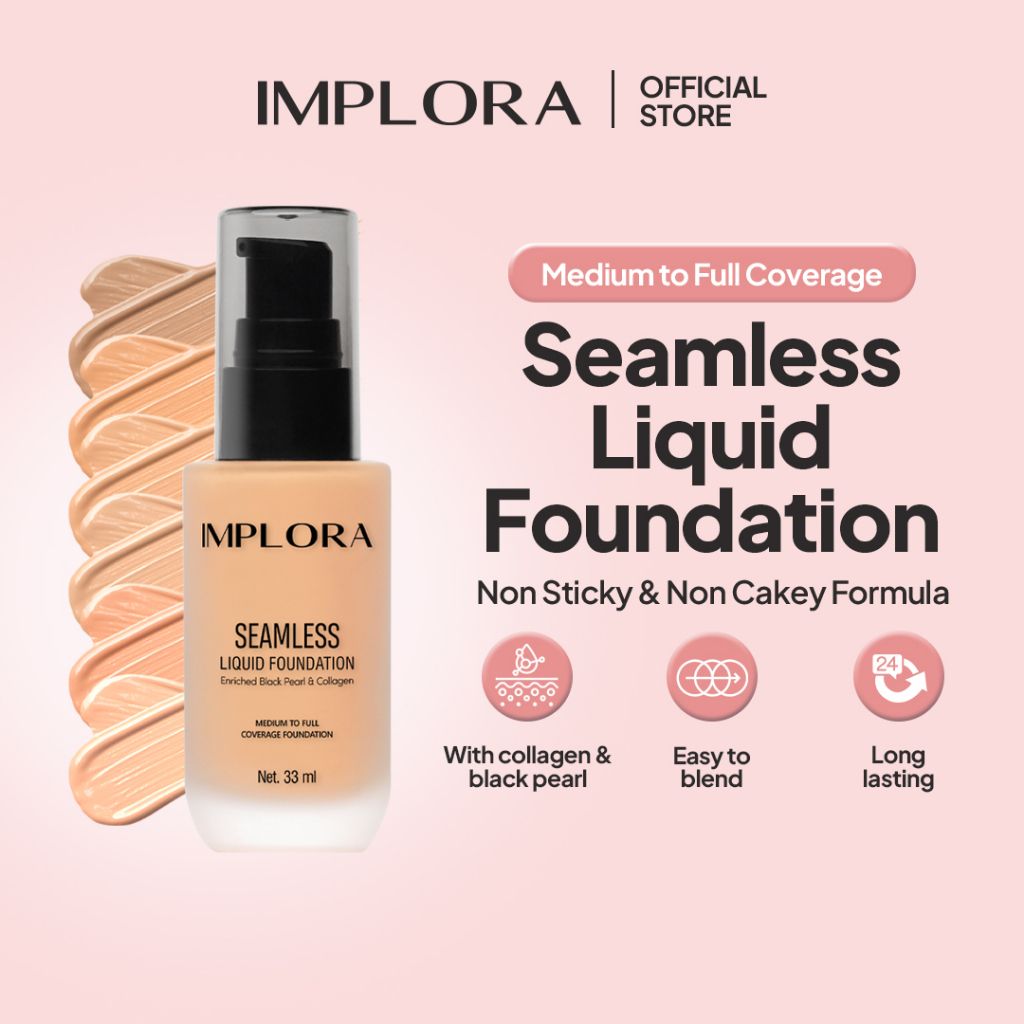 Implora Seamless Liquid Foundation implora skin tint | Shopee Malaysia