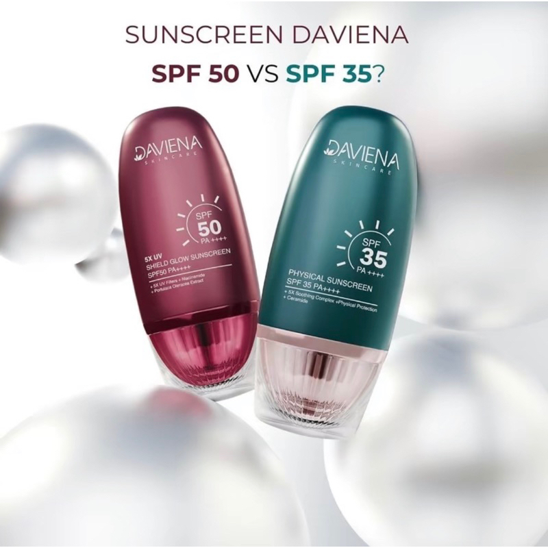 Physical SUNSCREEN SPF 50 PA+++ DAVIENA SKINCARE | Shopee Malaysia