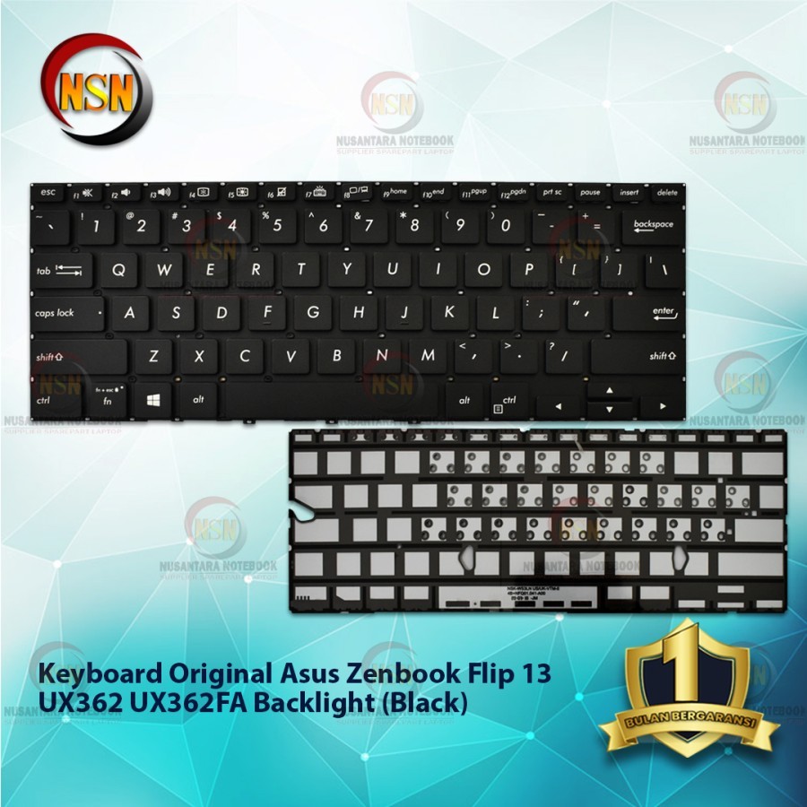 Asus Zenbook Flip 13ux362 UX362FA Backlight Black Keyboard | Shopee ...