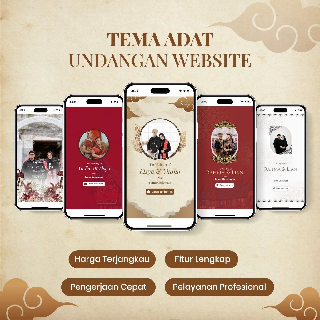 Custom Website Invitation | Traditional Theme Invitation | Shopee Malaysia