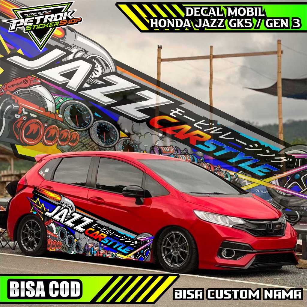 Striping DECAL Variation HONDA JAZZ GEN 3 GK5 CUSTOM Name/STRIPING ...