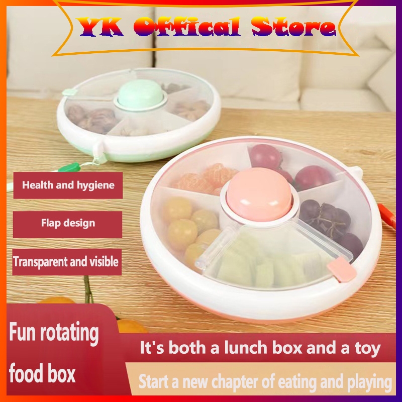 Snack Tray Spinner 5-piece Swivel Snack Lunch Box | Shopee Malaysia
