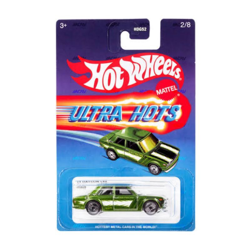 Hotwheels '71 Datsun 510 || Spectraflame Green || Ultra Hots Series ...