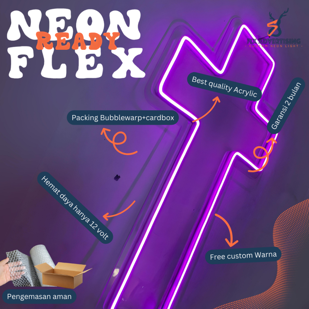 Neon flex Cross READY (30Cm) | Shopee Malaysia