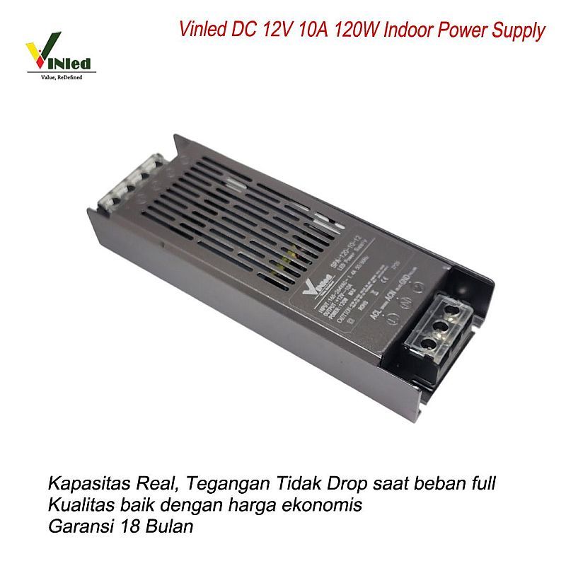 Vinled PSU Switching Power Supply 12VDC 12V DC 10A 10 Ampere Ampere ...
